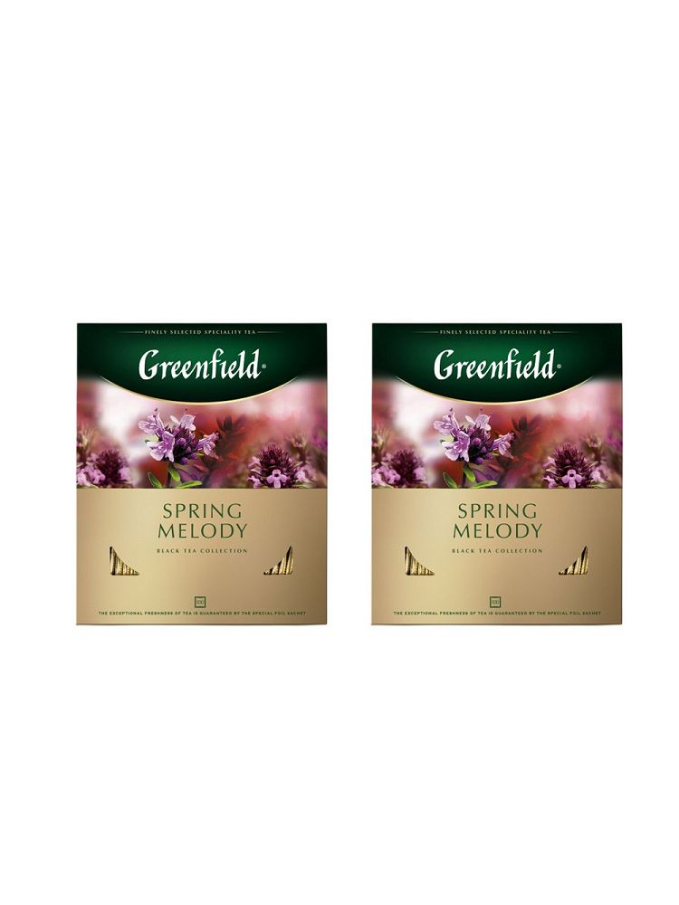 Greenfield Чай черный Spring Melody, 1,5 гр x 100 шт в уп, 2 уп