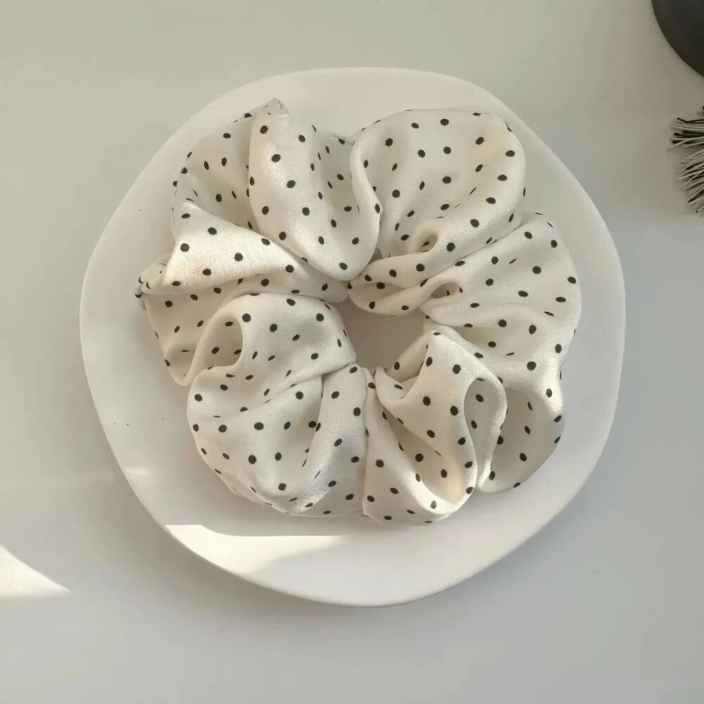 Резинки для волос polka dot из полиэстера 1 шт. White