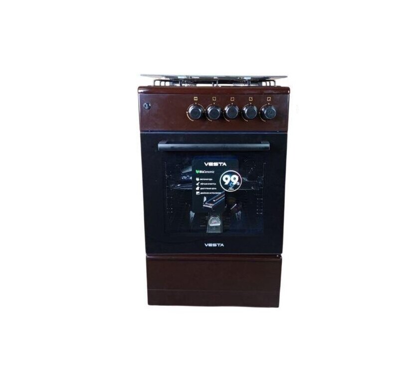 Плита VESTA Bergamo VGG 50 10-G с ГК дух. коричневый VD (FPG2087KORX/V/GK)