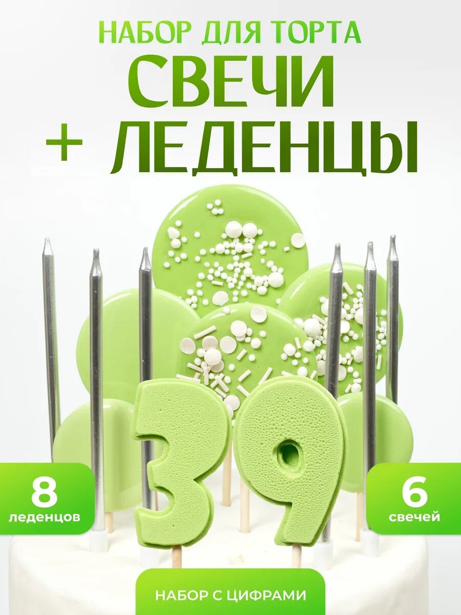 Свечи для торта. Цифра 39