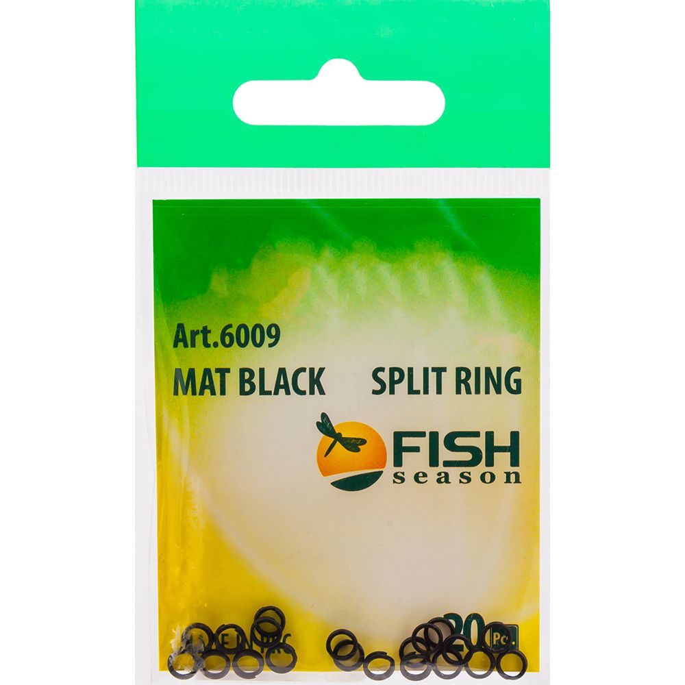 Кольца заводные Fish Season SPLIT RING 6009 Mat Black 6.0 мм, 12 кг (16 шт/уп)