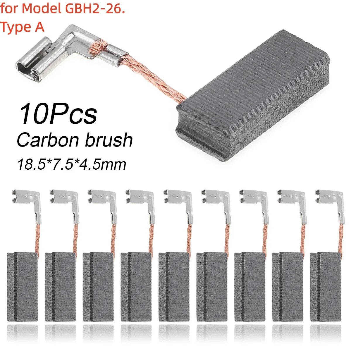 Угольные щетки Bosch GBH2-26, GWS6-100, 10pcs Type A