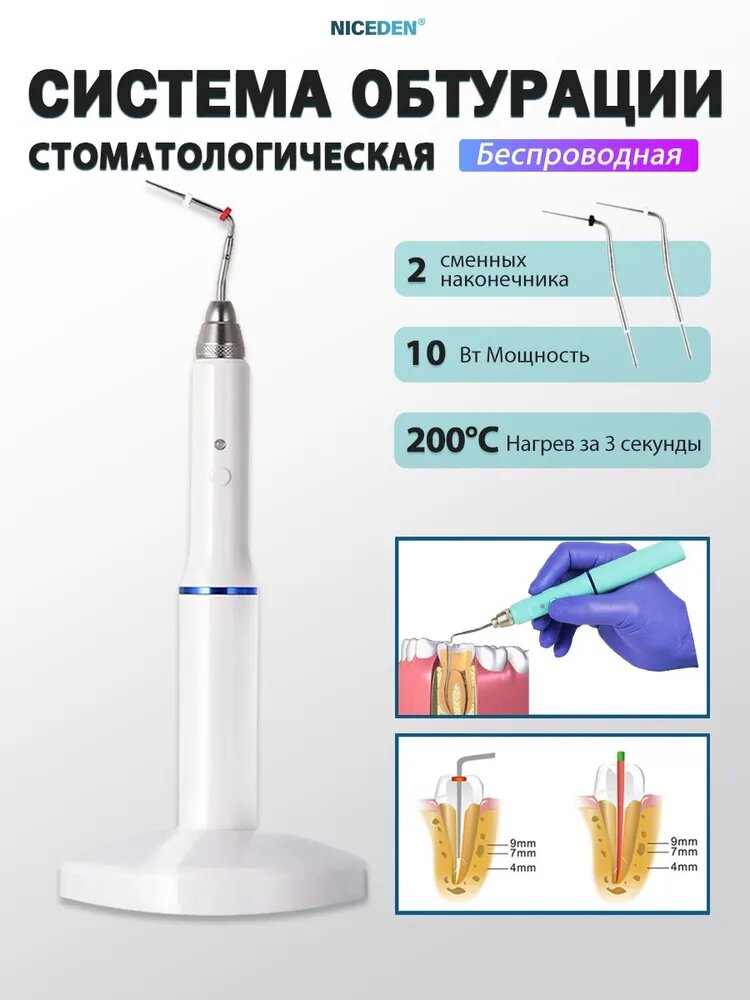 Гуттакат (Gutta Cut) резак для гуттаперчевых штифтов,2 насадки в комплекте