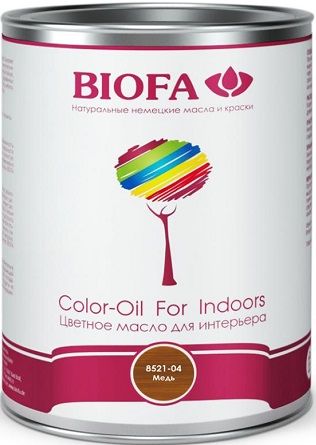 Цветное Масло для Интерьера Biofa Медь 8521-04 0.125л для Внутренних Работ / Биофа 8521-04.