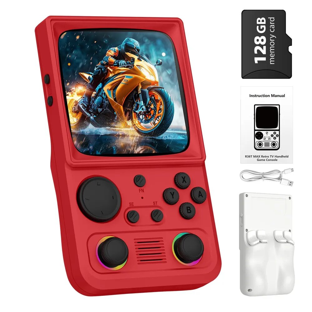 Игровой джойстик AISLPC R36TMAX, 128 ГБ, 5G WiFi, поддержка 27 игр