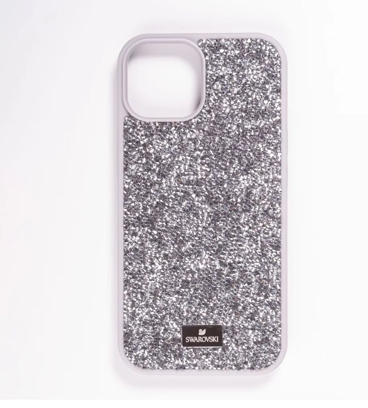 Чехол со стразами Swarovski The Bling World Elite Case для IPhone 15 Pro Max, цв. серебро