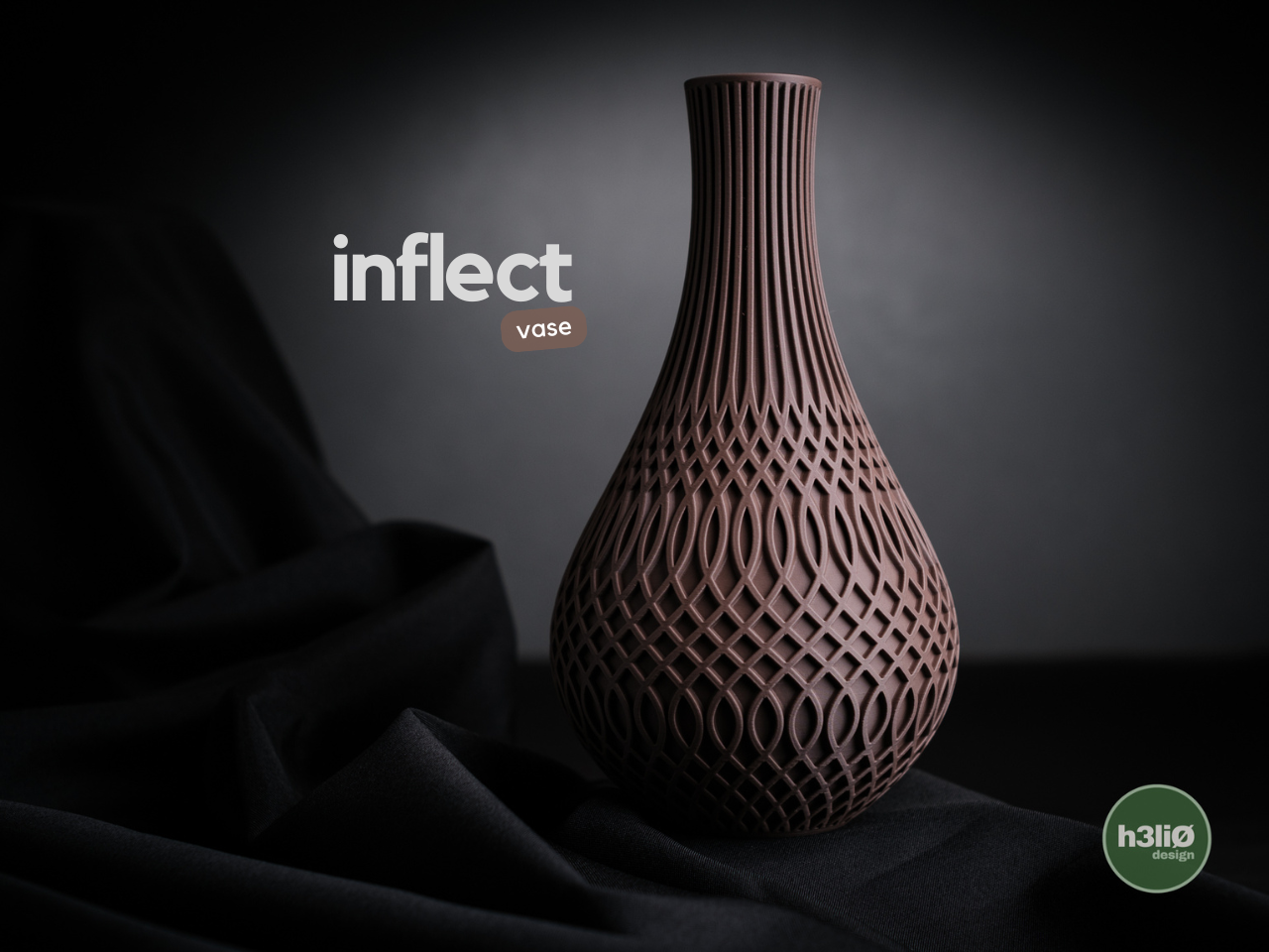 Ваза декоративная дизайнерская, 3D-печать, 3DOPRU арт. VASE-MW-1638404