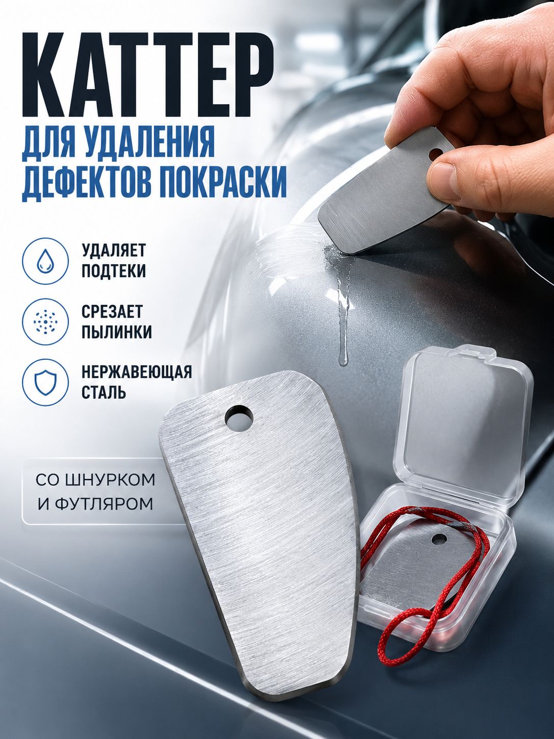 Каттер для удаления дефектов покраски, лезвие для устранения потёков автомобильной эмали, инструмент кузовного ремонта и полировки