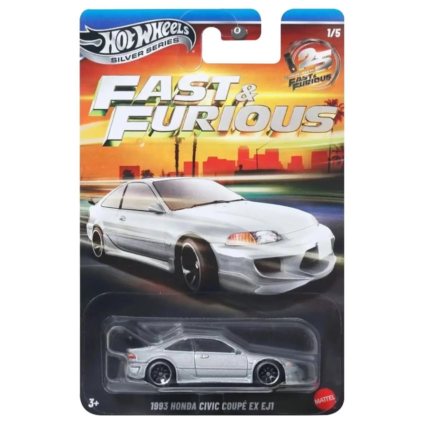 Hot Wheels 1:64 металлическая машина Fast & Furious Toyota Supra Q1- CIVIC