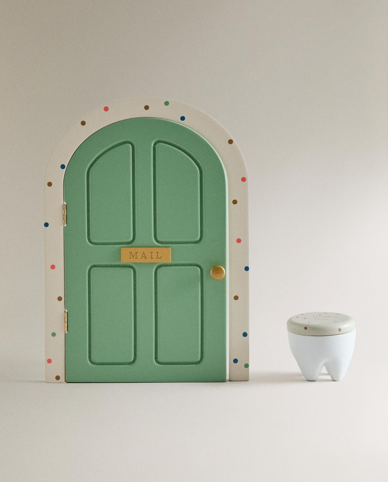 Подставка декоративная ZARA HOME большая мини-дверь детская, зеленый, 23x20x2 8645/043/526-99
