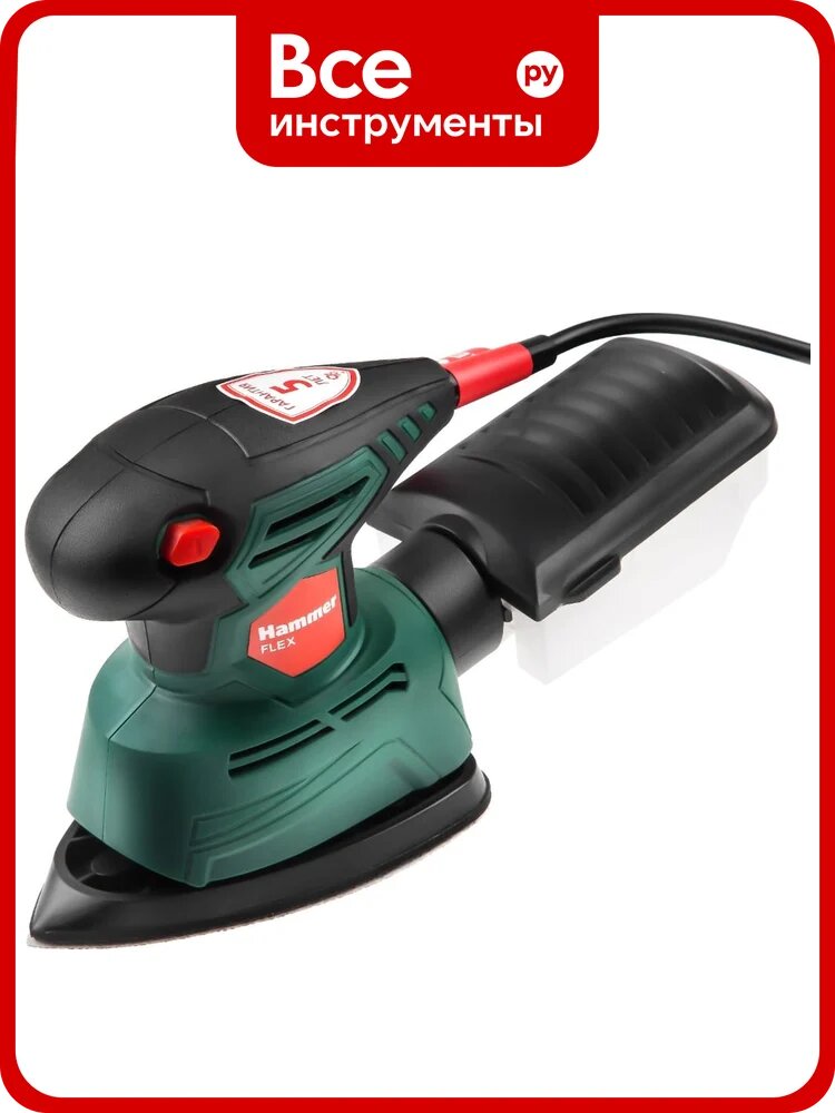 Дельташлифовальная машинка Hammer Flex 135 Вт, 14000 об/мин, 140/140/80 мм DSM135