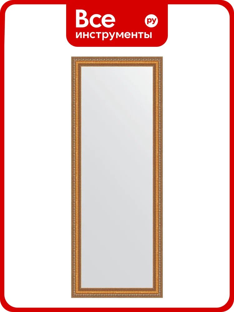 Зеркало EVOFORM в багетной раме - золотые бусы на бронзе 60 mm (55x145 cm) 3106