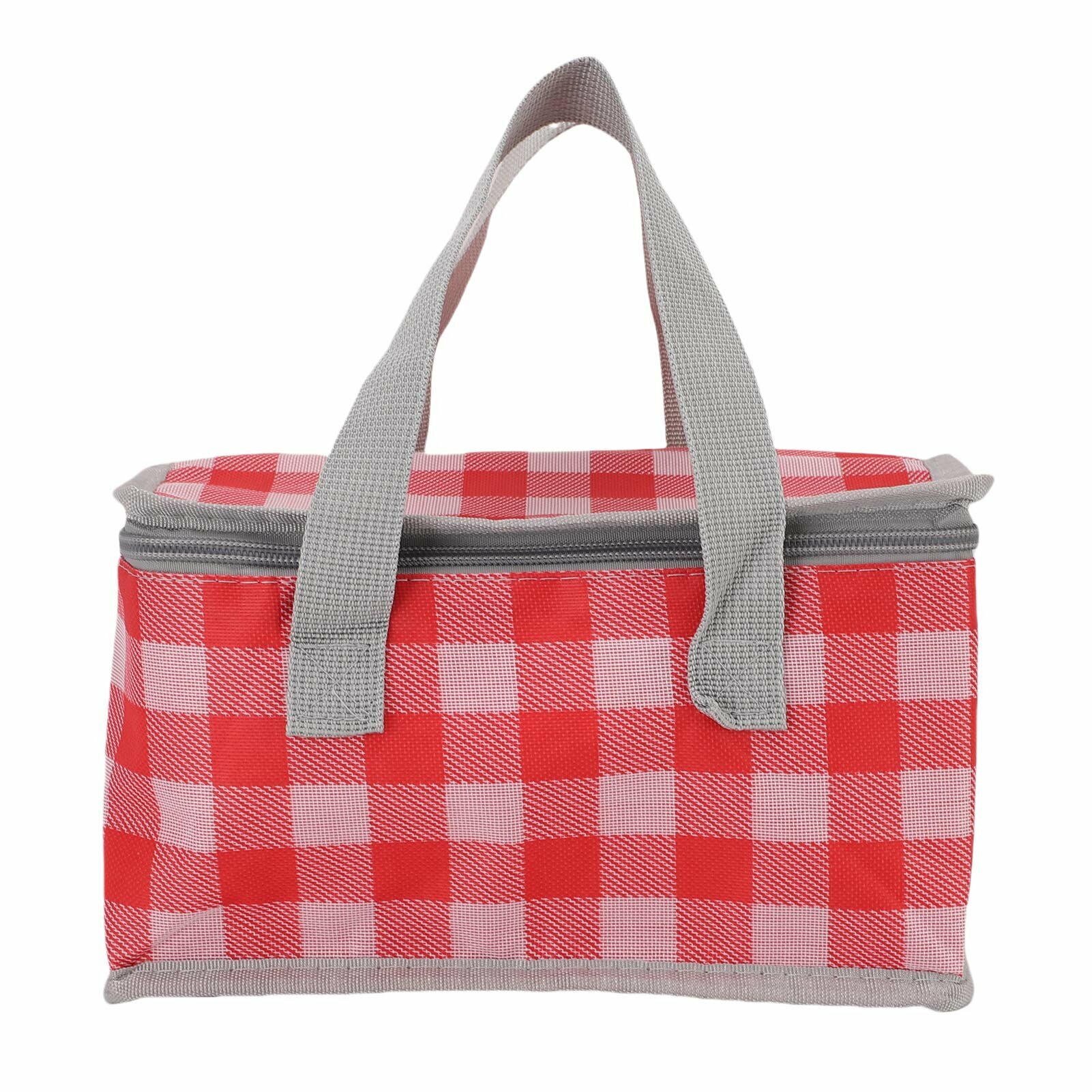 Термосумка для пикника, многоразовая, складная, пляжная, клетчатая, для продуктов, напитков и горячих блюд, для походов, кемпинга и отдыха на природе, красная и белая.