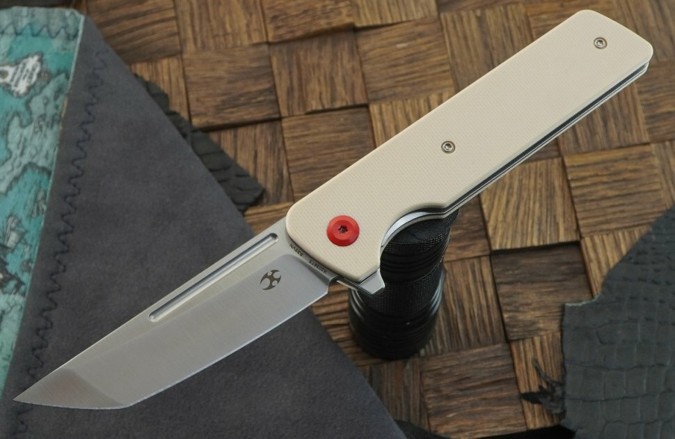 Складной нож Kansept Knives Anomaly, сталь CPM S35VN, танто, сатин, рукоять Ivory G-10