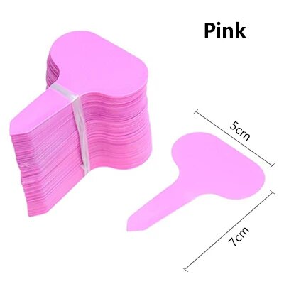 Садовые этикетки ПВХ 5x7 см, набор из 100 шт, Розовый, Pink