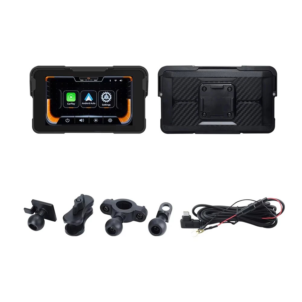 EKIY 5" Мотомонитор CarPlay/Android Auto, GPS, M11A