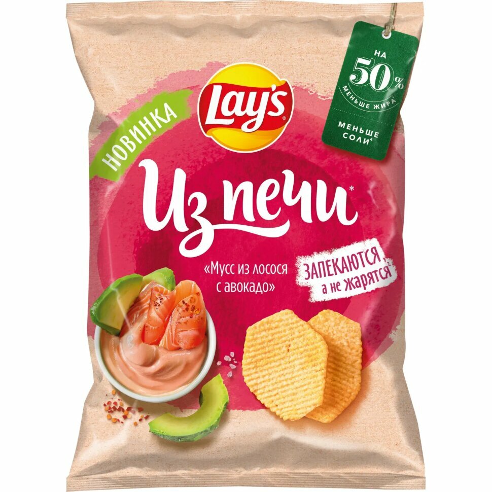 Чипсы Lays из печи Мусс из лосося, 81г, 2495785