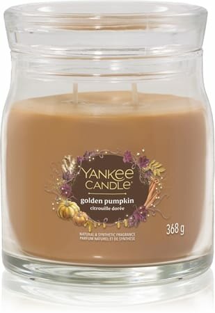 Свеча Yankee Candle Golden Pumpkin Signature, унисекс, 368 г, золотисто-оранжевый