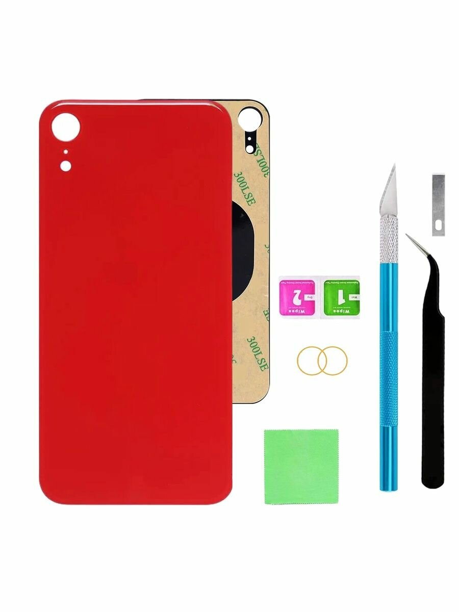 Замена заднего стекла для iPhone xr - Замена заднего стекла для iPhone xr 6,1 дюйма с набором инструментов для ремонта (Красный)