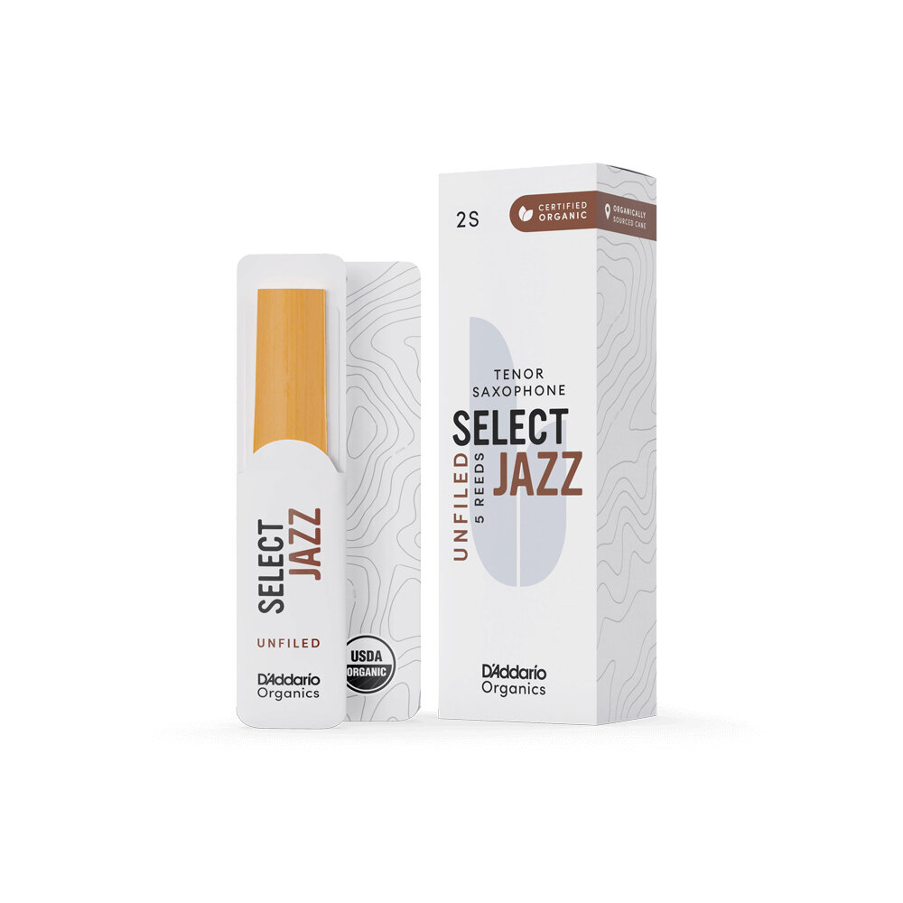Трости для саксофона тенор 2S (5 шт) D'Addario ORRS05TSX2S Organic Select Jazz Unfiled