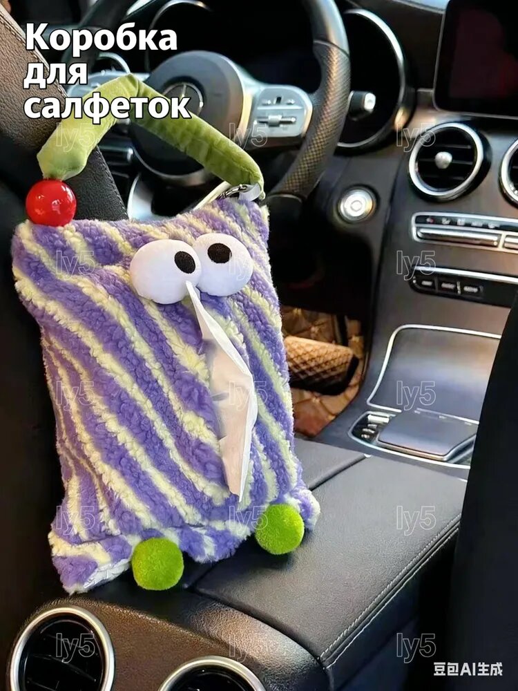 Маленькая коробка для салфеток в виде автомобиля-монстра