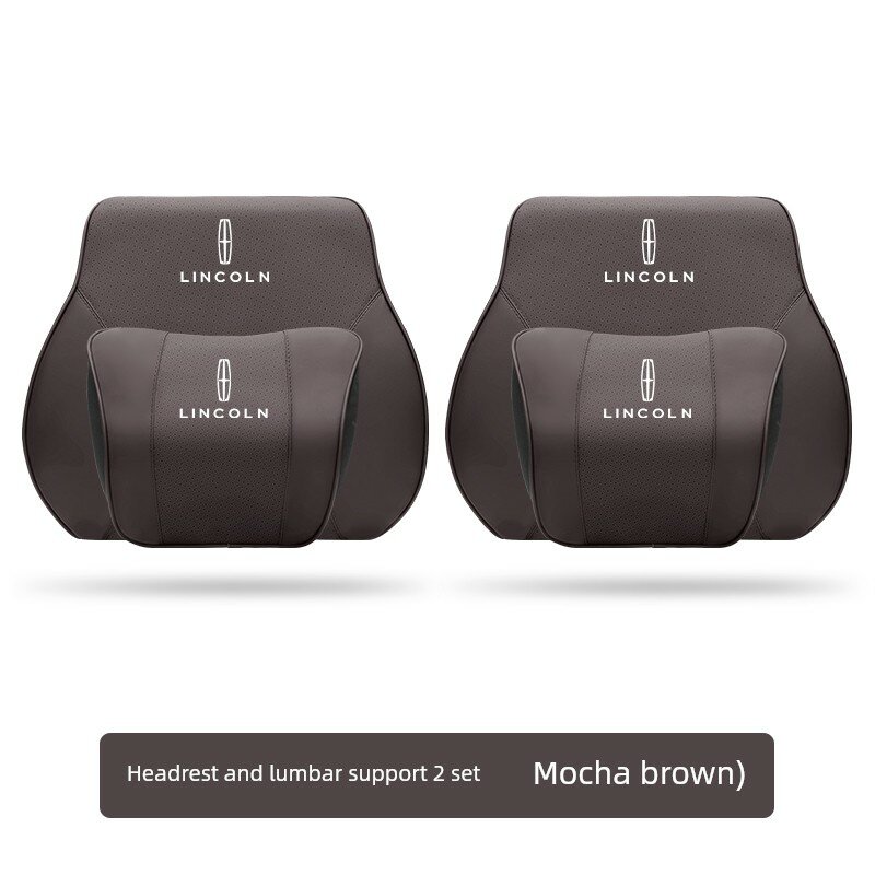 Набор подушек для головы и поддержки поясницы Lincoln для моделей MKC/MKZ/Flying Coach - мокко-коричневый, два комплекта