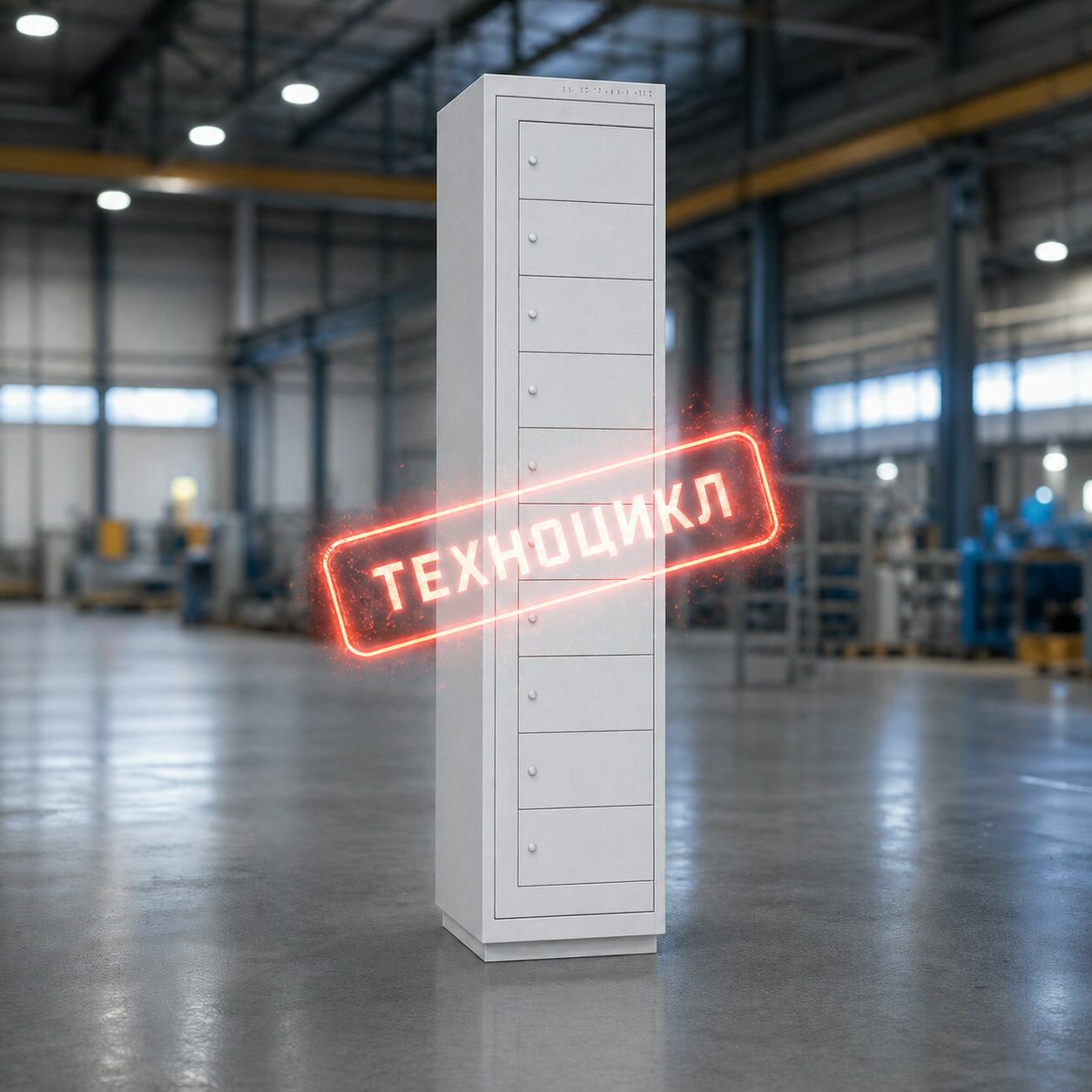Шкаф модуль металлический одностворчатый для чистой одежды ТЦО усиленная серия, 1800х400х500 мм, сварной, толщина металла 1 мм техноцикл