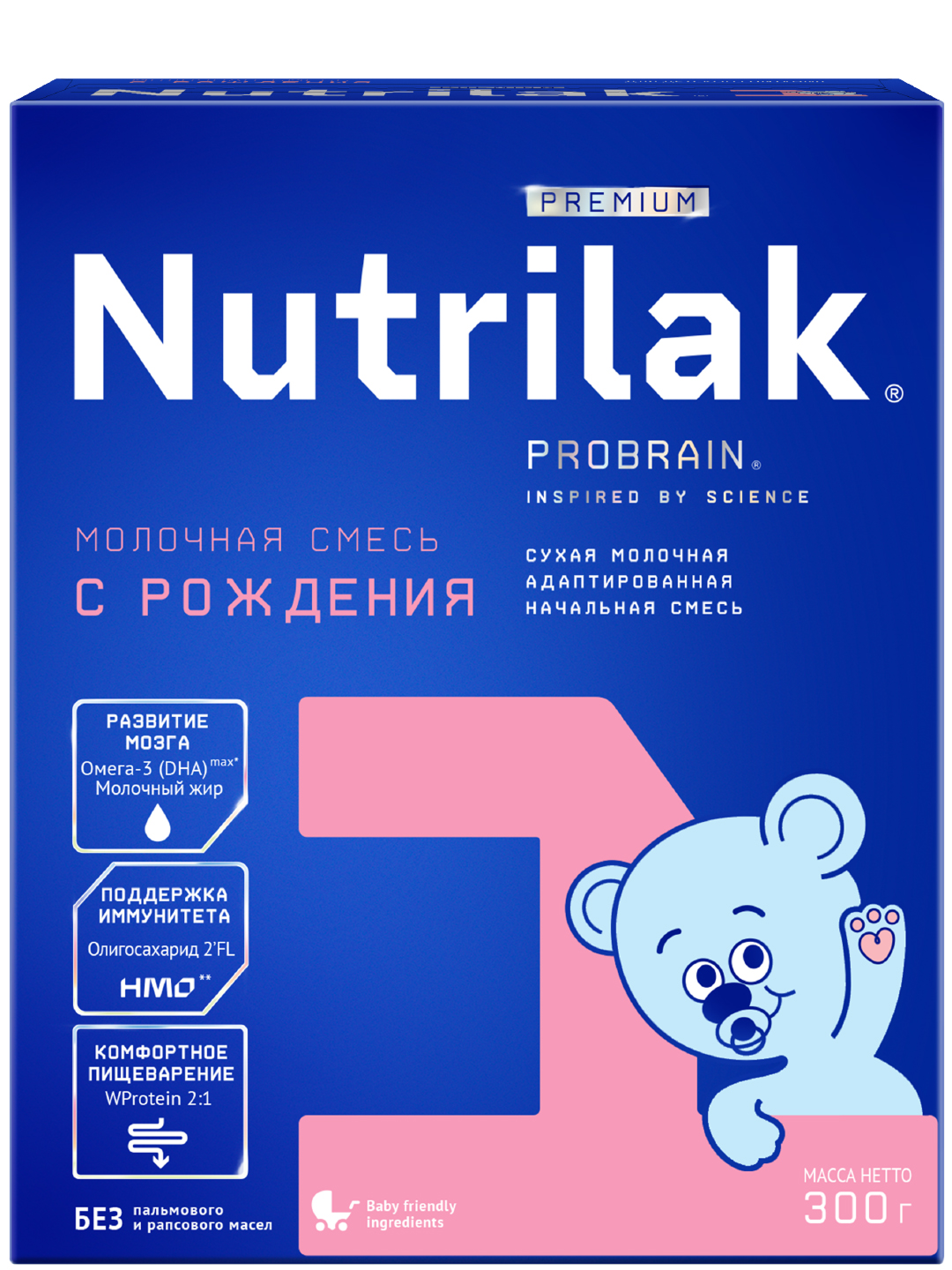 Детская молочная смесь Nutrilak Premium 1, адаптированная, с рождения, 300г