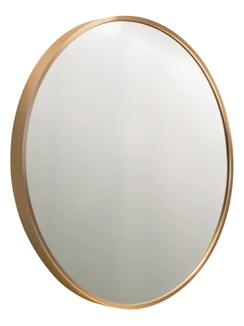 Зеркало круглое Silver Mirrors Selena 50 50 см, в золотой раме, зеркало настенное в ванную, в современном стиле