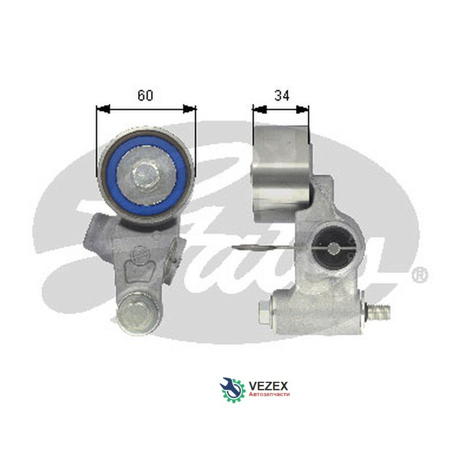 GATES T43137 ролик натяжной ремня ГРМ! с механизмом натяжения\ Subaru Impreza/Forester 1.6-2.0/2.0T 97>