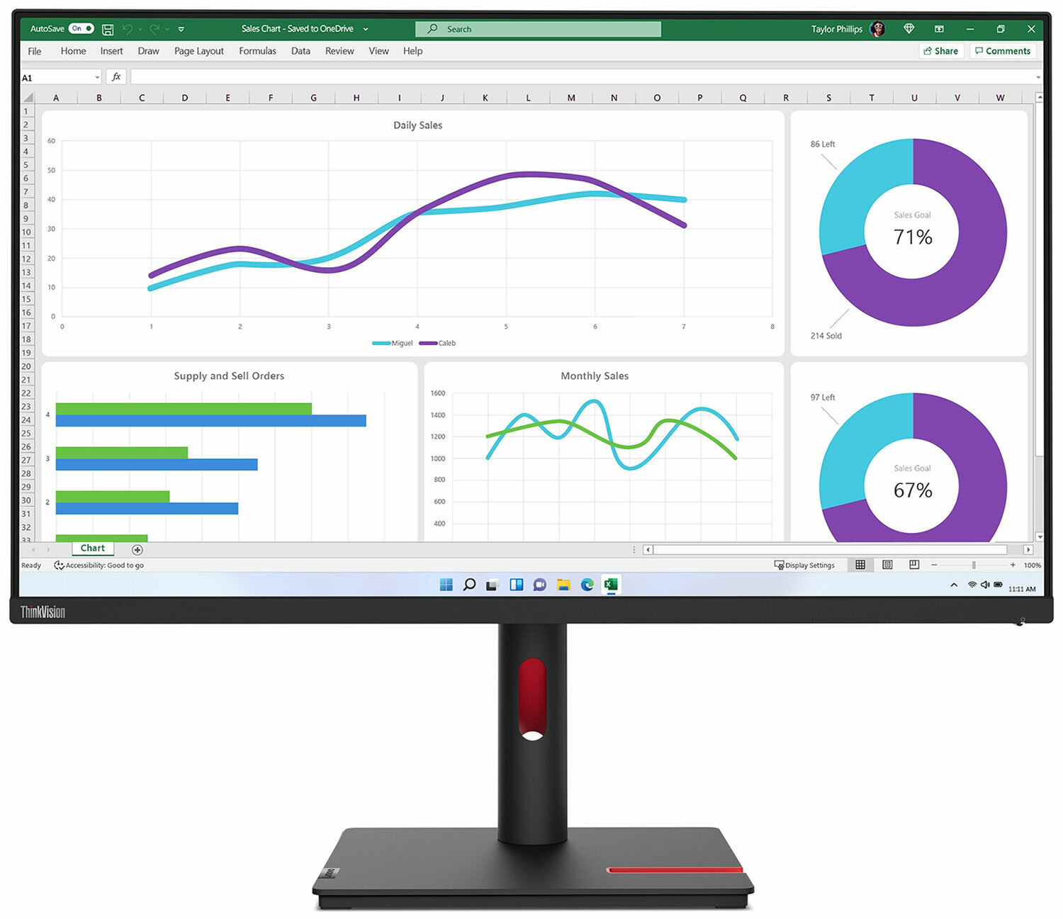 ЖК монитор Lenovo 31.5' T32p-30