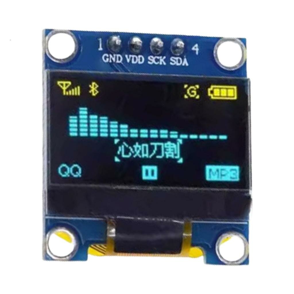 OLED-дисплей 0,96 дюйма, 128×64, I²C, Желтый и синий