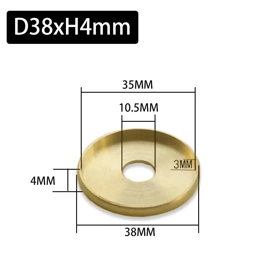 5 шт, медная прокладка для трубы Symcore, 10,5 мм Бежевый, D38xH4mm