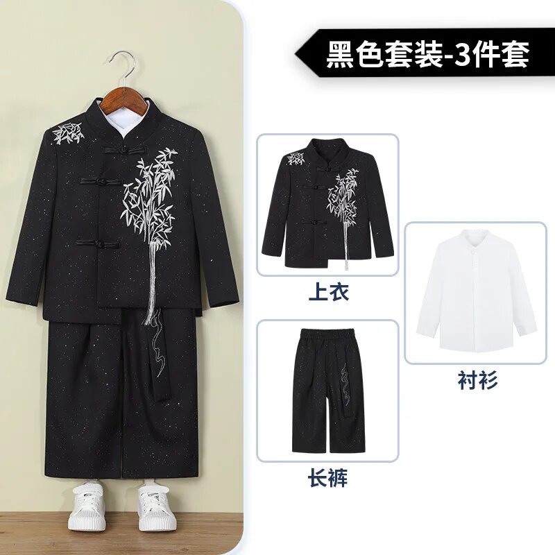 Детский костюм Hanfu черный, размер 150cm