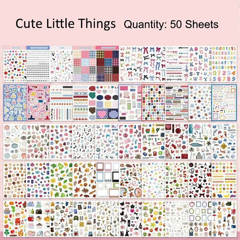 Набор стикеров с ретро-персонажами мультфильмов Cute Little Things
