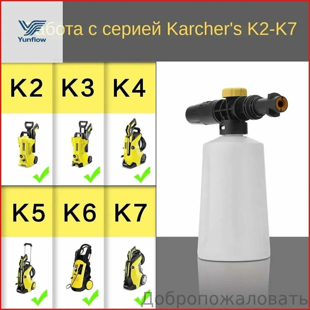 Пеногенератор для мойки высокого давления керхер к2-к7