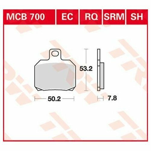 Колодки тормозные TRW MCB700