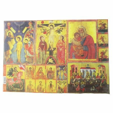 Карта для декупажа STAMPERIA "Иконостас", Иисус Христос, 48х33 см, 80 г/м2