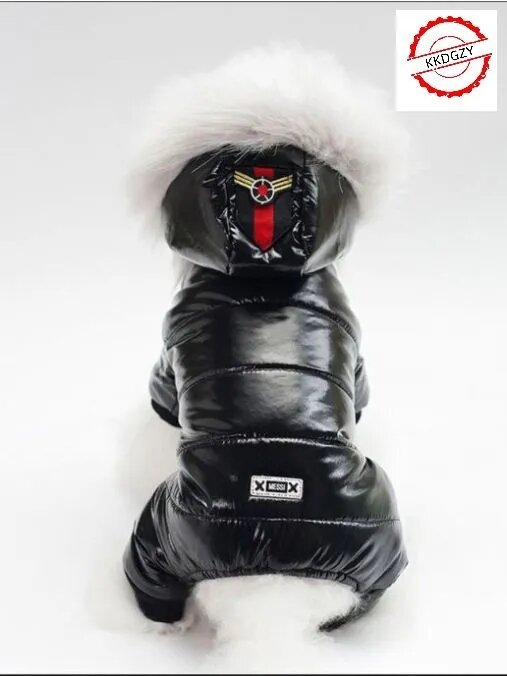 Эксклюзивный комбинезон Arnydog Сноу черный, размер M 25cm для миниатюрных собак