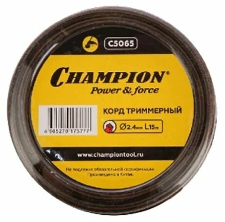 Леска CHAMPION C5065 2.4 мм 15 м, сечение квадрат