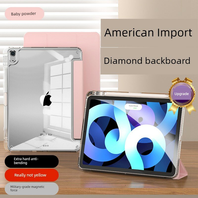 Чехол для iPad mini5 7.9 дюймов с магнитной крышкой, беби-розовый, противоударный, не желтеет, военный класс