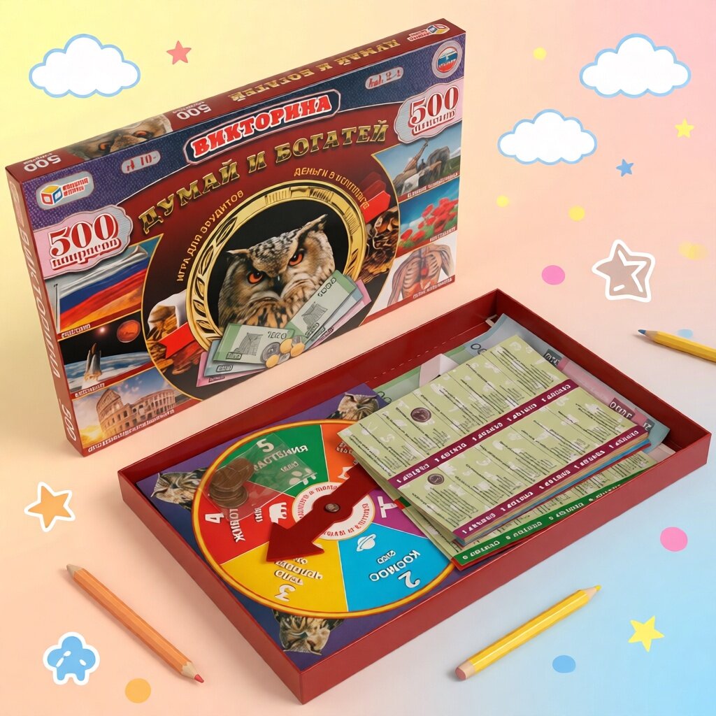 Игра Умные Игры "Думай и богатей", логическая, развитие внимания, мышления, логики