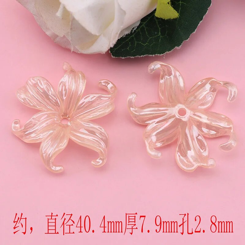 Цветы из смолы Champagne color, 40.4x7.9x2.8 мм