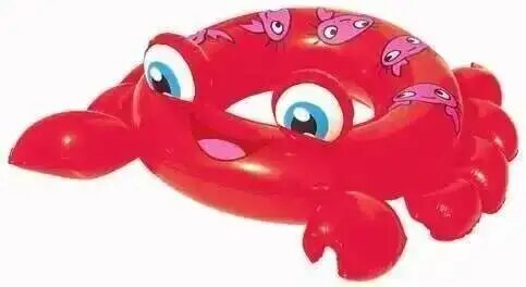 Надувные круги Bestway для плавания 3-6 лет: лягушка, краб, рыба Красный, Red Crab