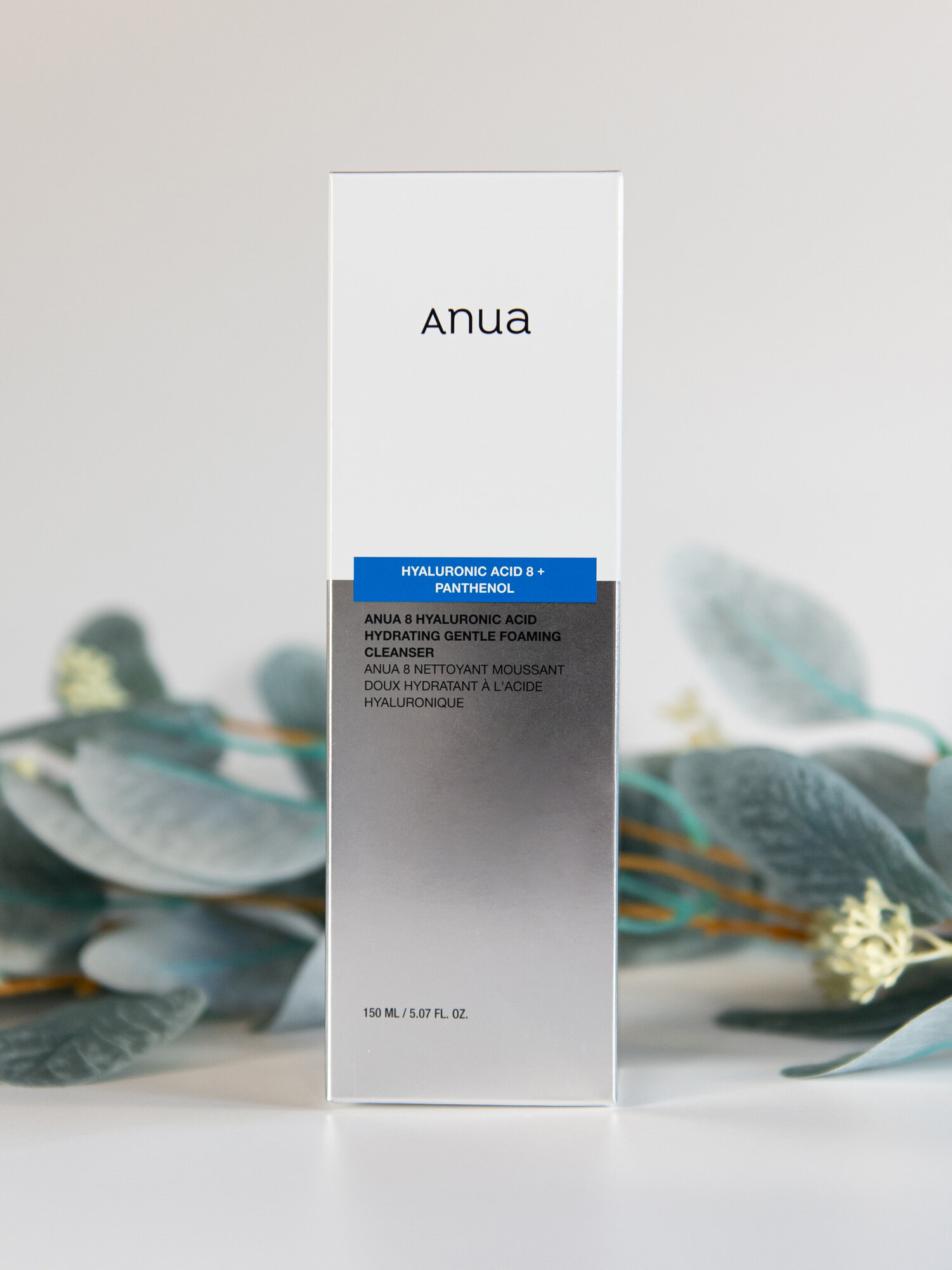 Увлажняющая пенка для умывания с 8 видами гиалуроновой кислоты, ANUA 8 Hyaluronic Acid Hydrating Gentle Foaming Cleanser, 150 мл