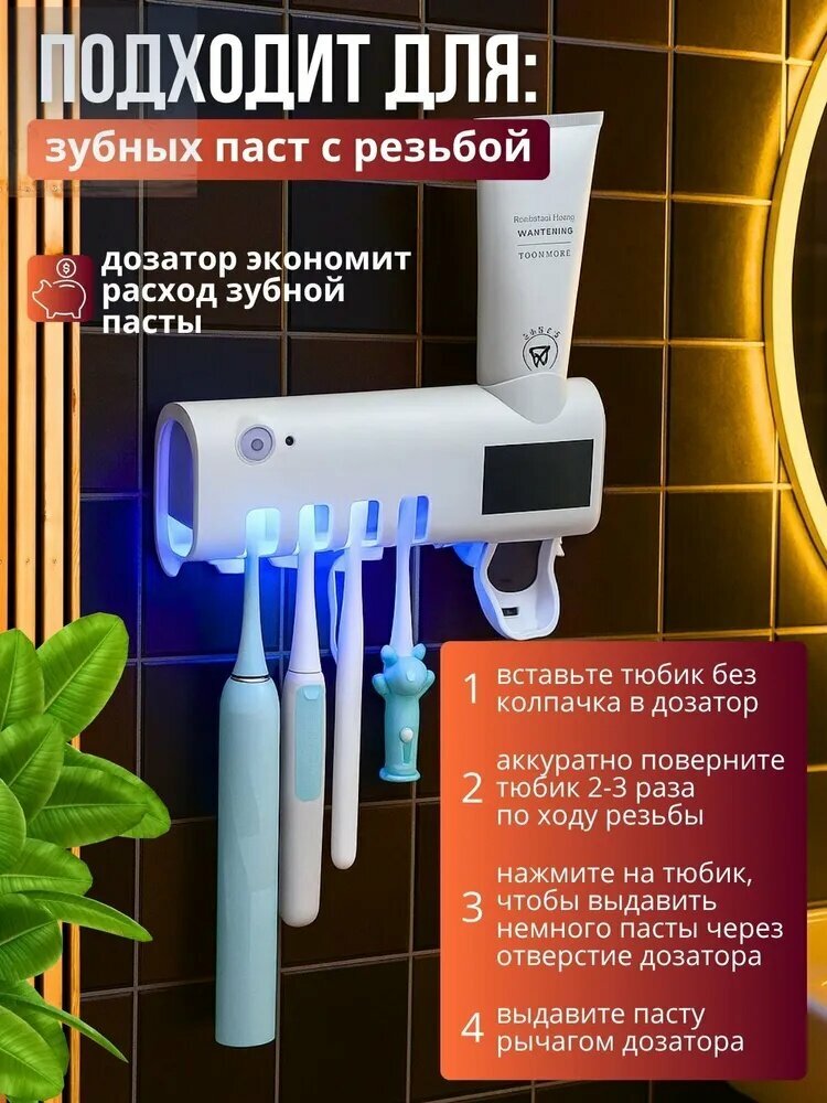 Держатель для зубных щеток "Wish WS", 1 шт