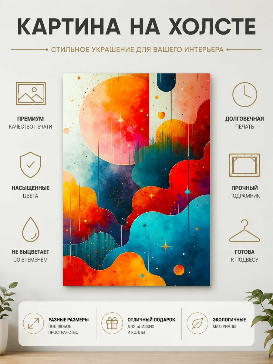 Картина на холсте Галактика 30x40 см