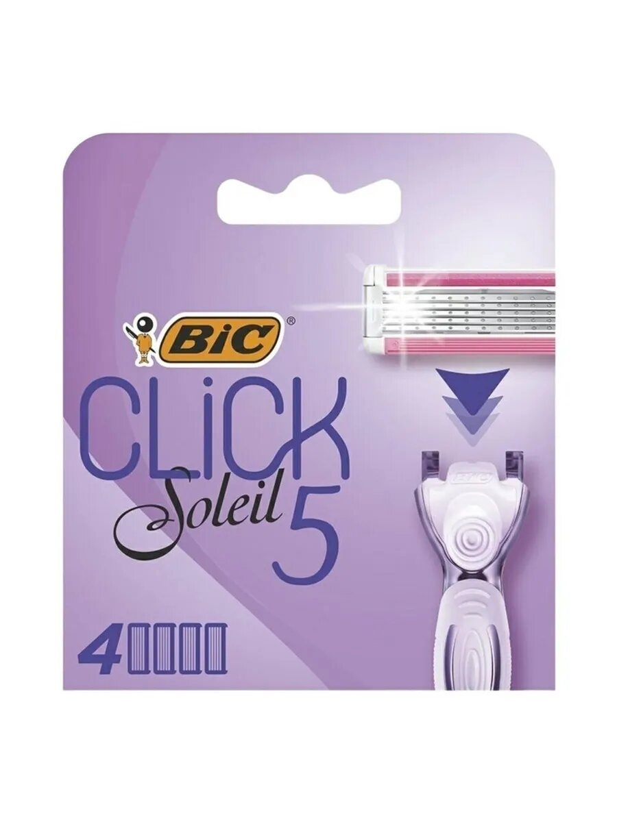 Сменные кассеты для женской бритвы BIC Мисс Солей Клик 5 4 ш
