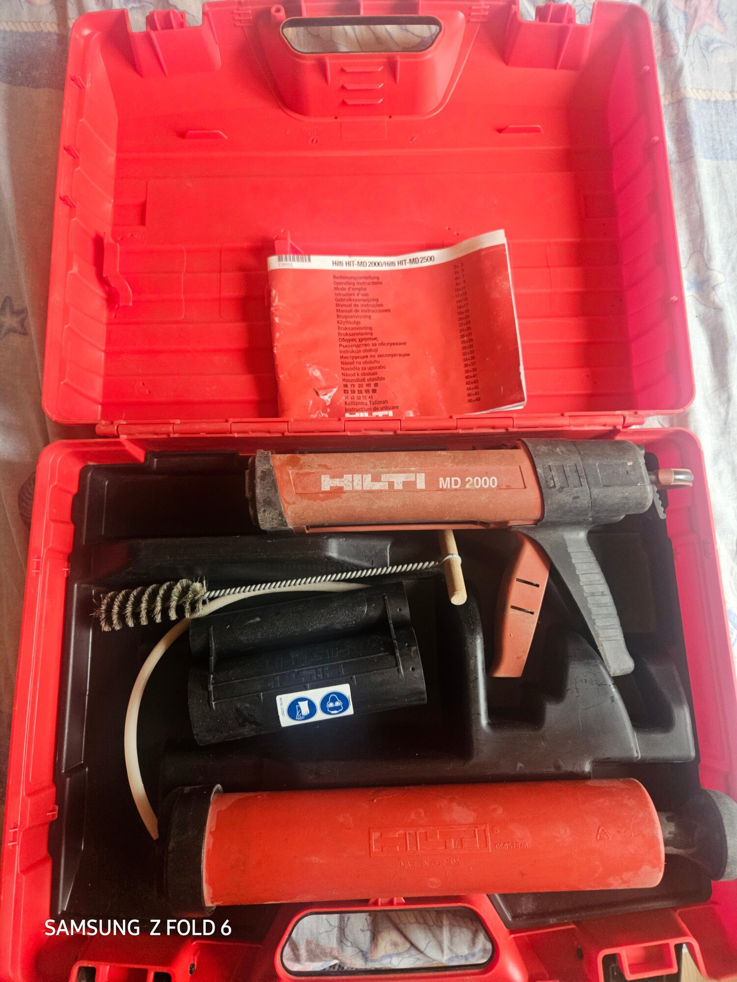 Дозатор, пистолет химического анкера, капсула Hilti md2000 в кейсе с документами, оригинал, полный комплект