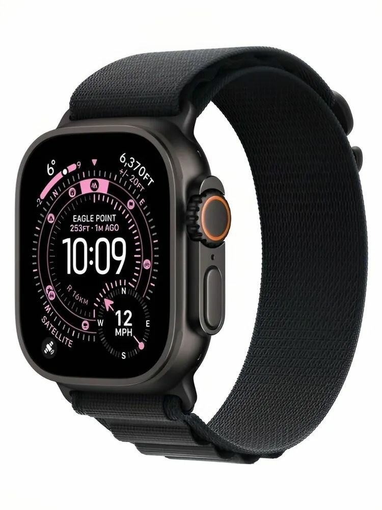 Умные часы Apple Watch Ultra 3 49mm Black Titanium Case with Black Alpine Loop - M
